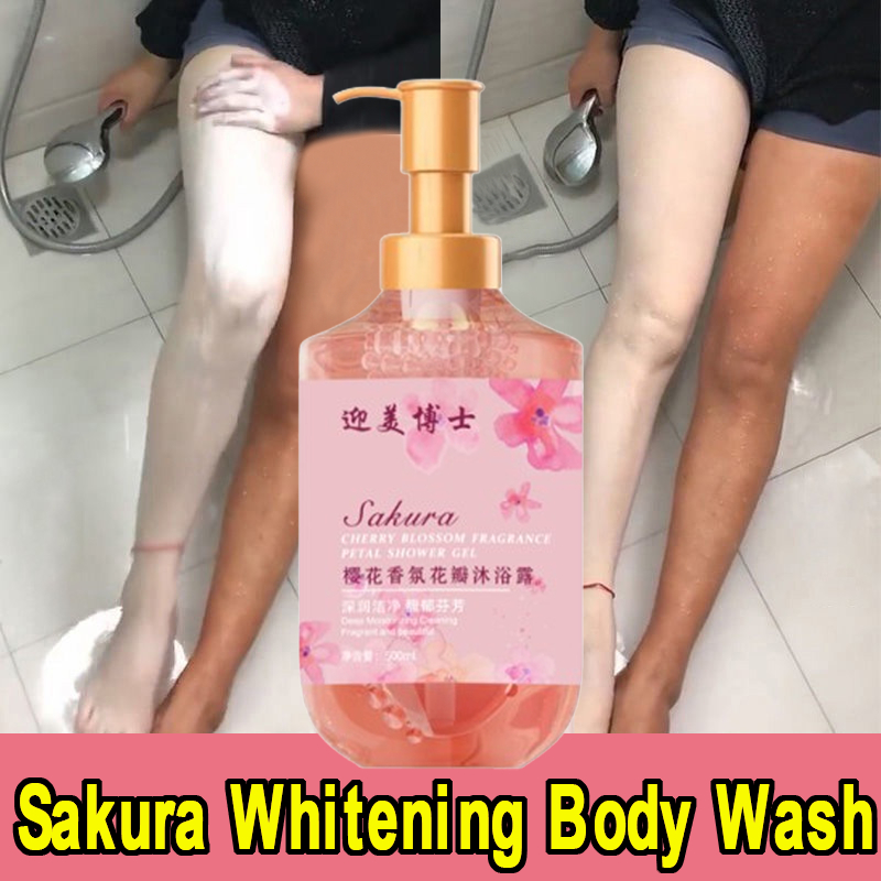 Sakura Whitening Body Wash Cherry Blossom Lasting Fragrance Shower Gel ...