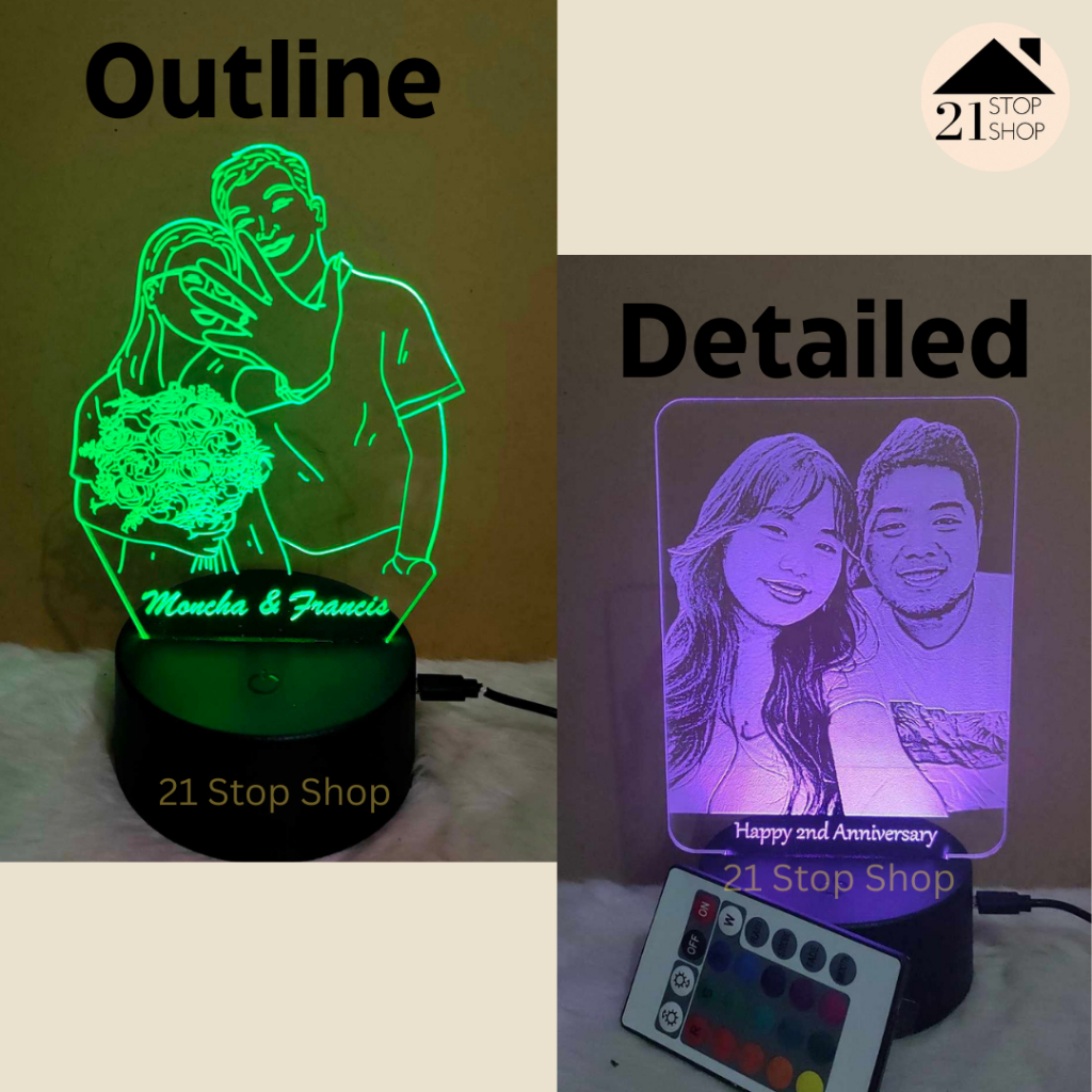 Couple/Family/Friends/Pets Personalized Acrylic LED Lamps for gifts ...