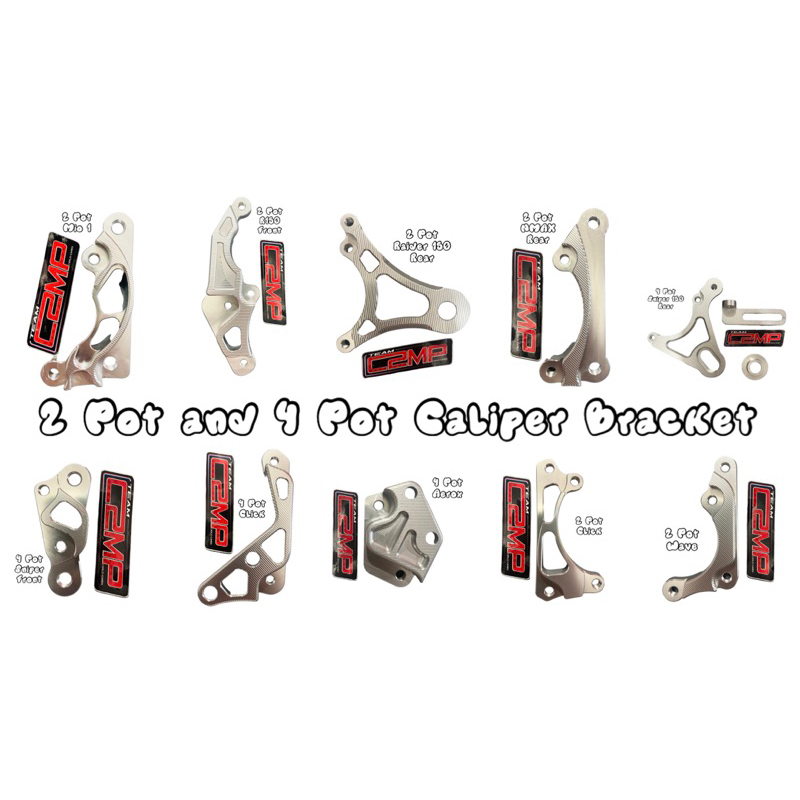 2 Pot and 4 Pot Caliper Bracket Brembo or RCB R1 and R55 | Shopee ...