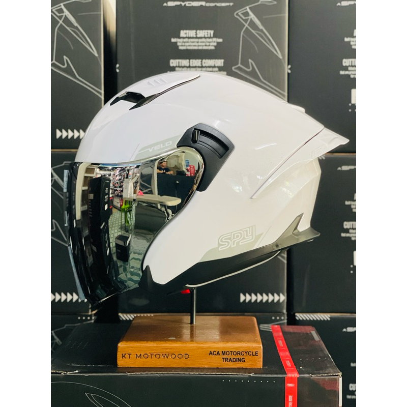 SPY VELO PD V2 Fullface Dual Visor Helmet w/ Spare Visor and Spoiler ...