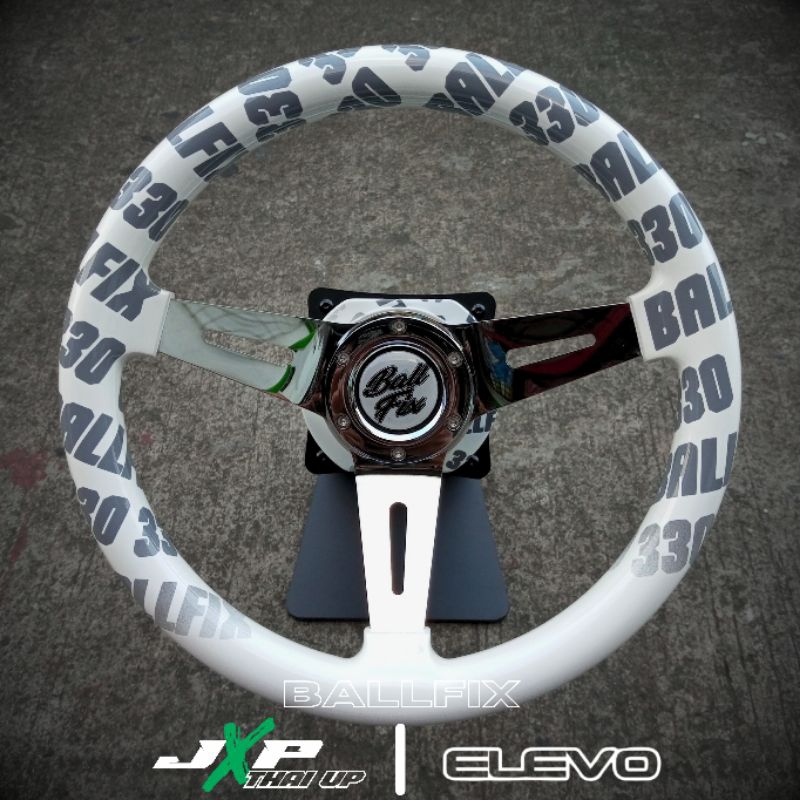 White Ballfix 330 Car Steering Wheel Elevo Thailand | Shopee Philippines