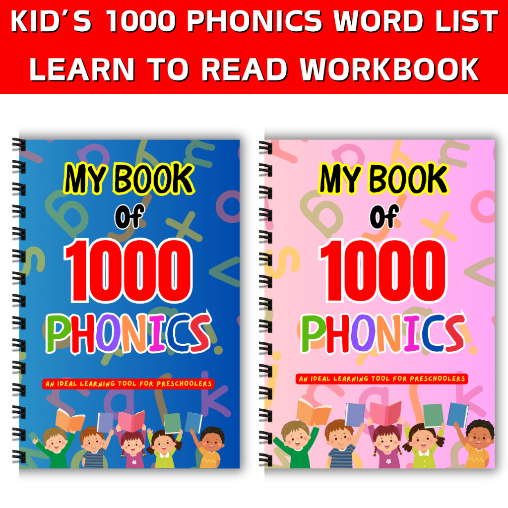Kid's 1000 Phonics Word list Booklet Beginner's Practice Reading ...
