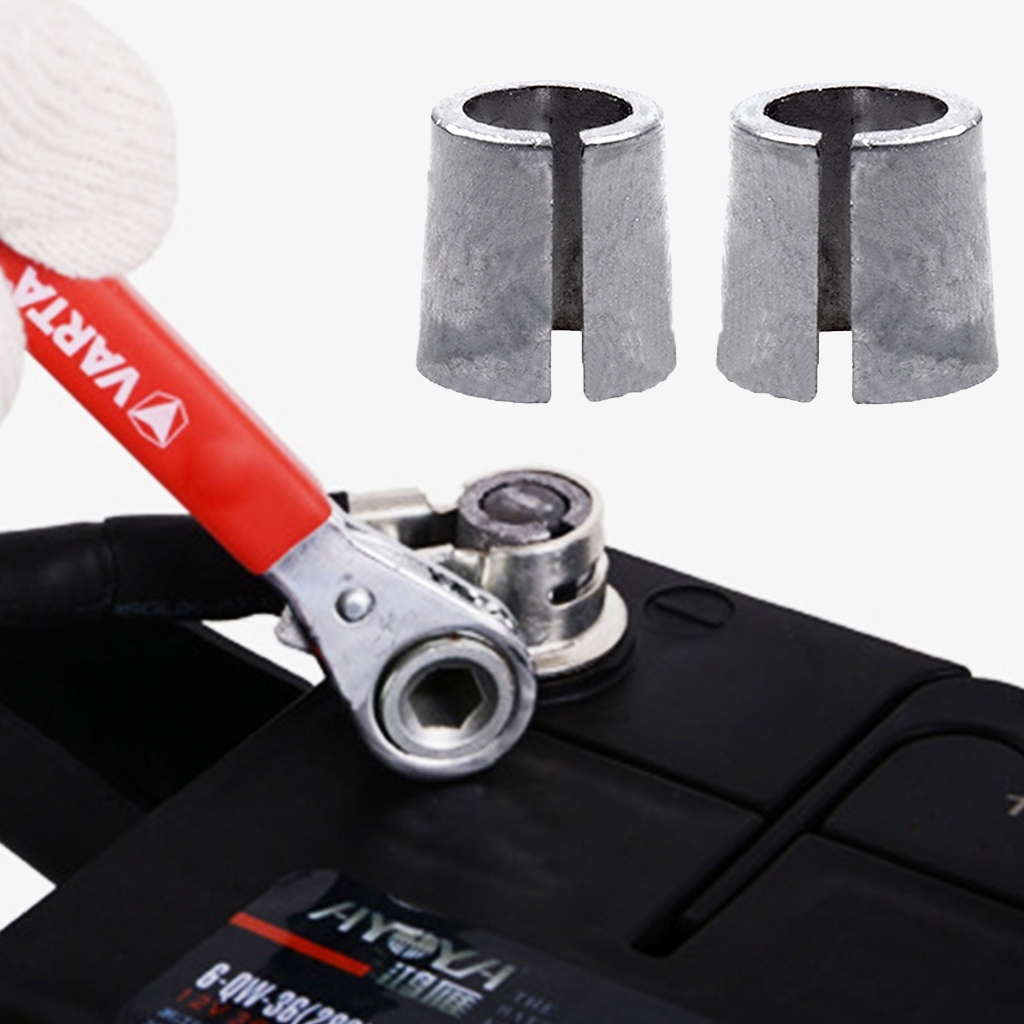 10pcs Car Battery Post Adaptors Sleeves Battery Terminal Post Converter ...