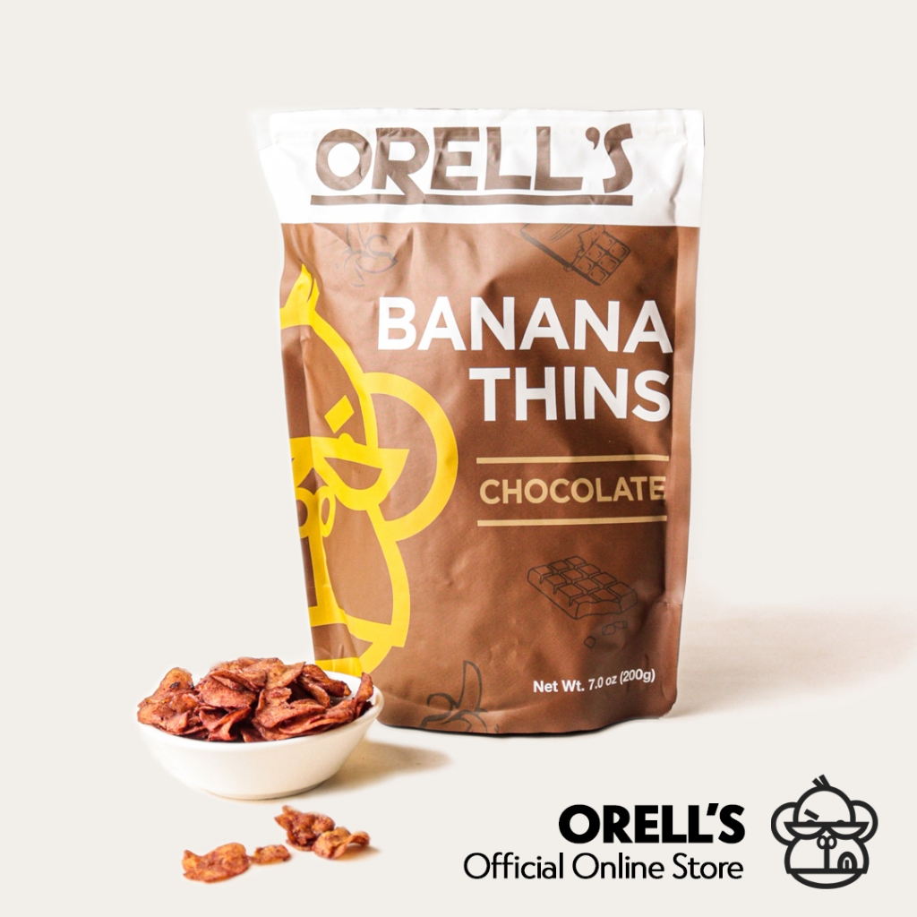 Orell's Chocolate Glazed Banana Thins in Pouch - 200 grams | Shopee ...