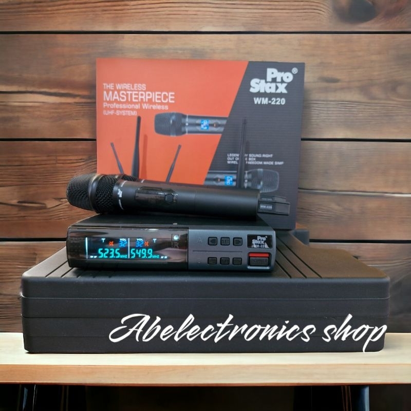PROSTAX PROFESSIONAL WIRELESS MIC WM-220 DUAL HANDHELD WIRELESS MIC ...