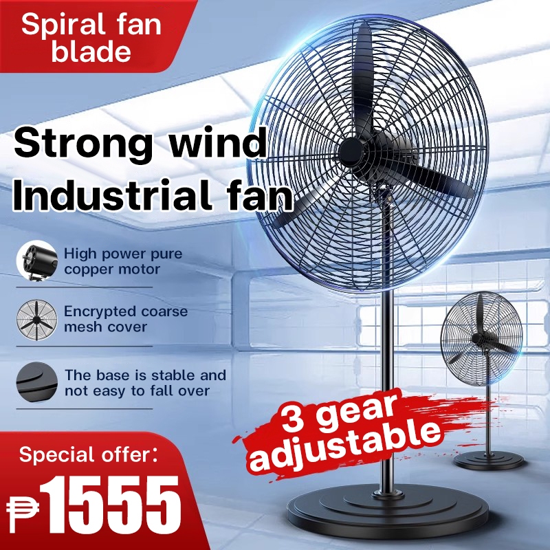 Industrial fan Heavy Duty Electric Fan Stand Fan 3rd Gear Strong Wind ...