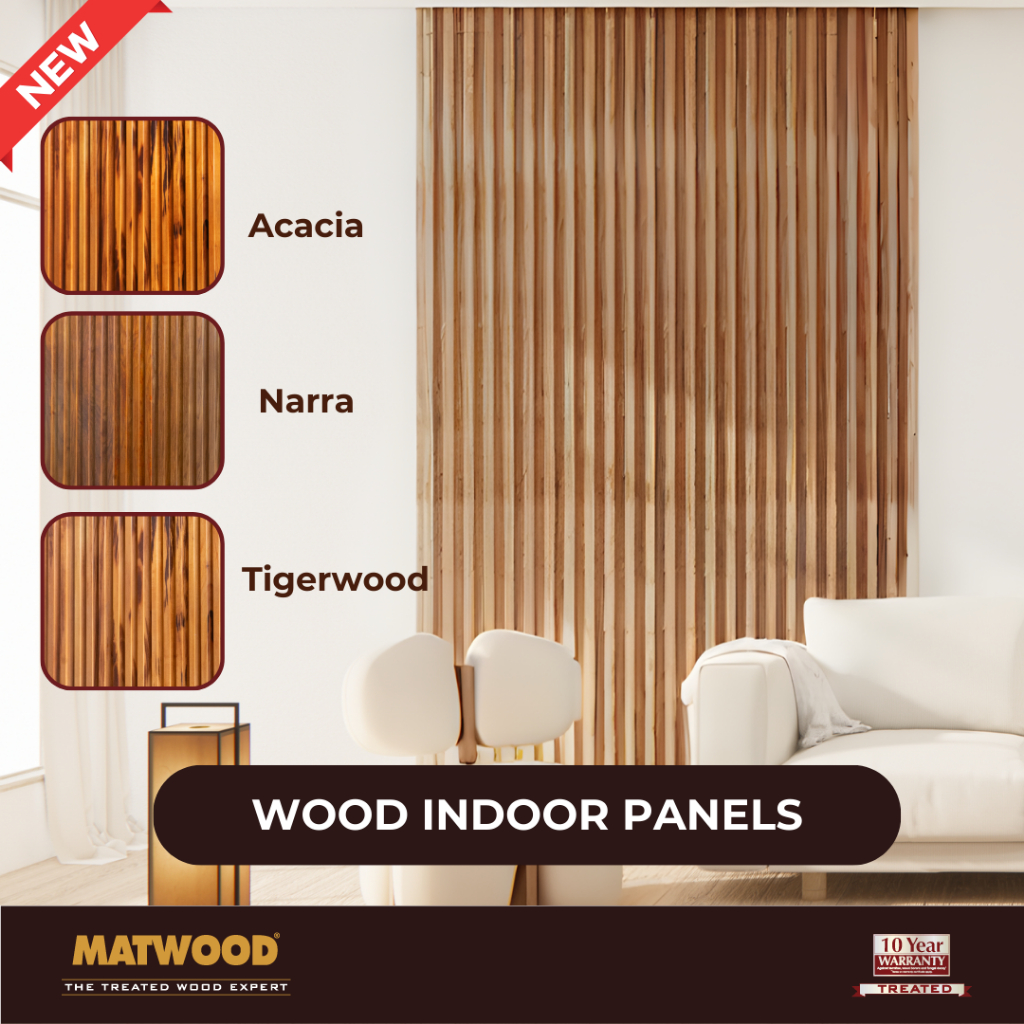 Matimco Matwood Indoor Wood Fluted Panel Solid Engineered (8 feet ...