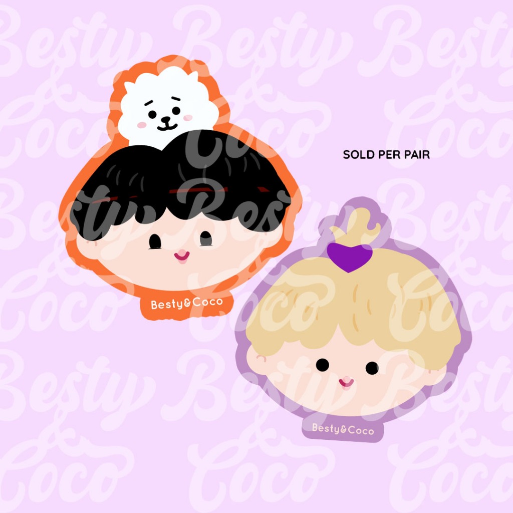 BTS Jin Bubble Heads Vinyl Waterproof Sticker Matte PTD Apple Jin RJ ...
