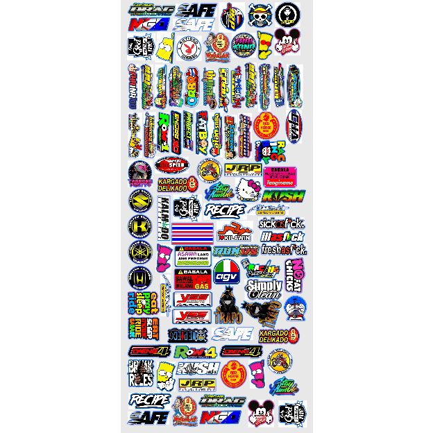 Assorted Glossy laminated / Thailook Stickers, Waterproof Thai decals ...