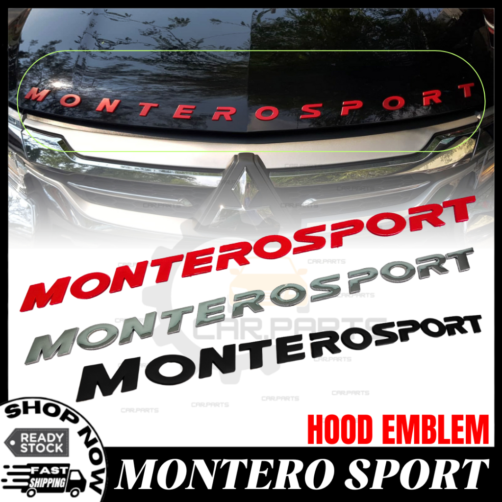 CP MONTERO SPORT Letters Car Auto Front Hood Emblem Badge Sticker Logo ...