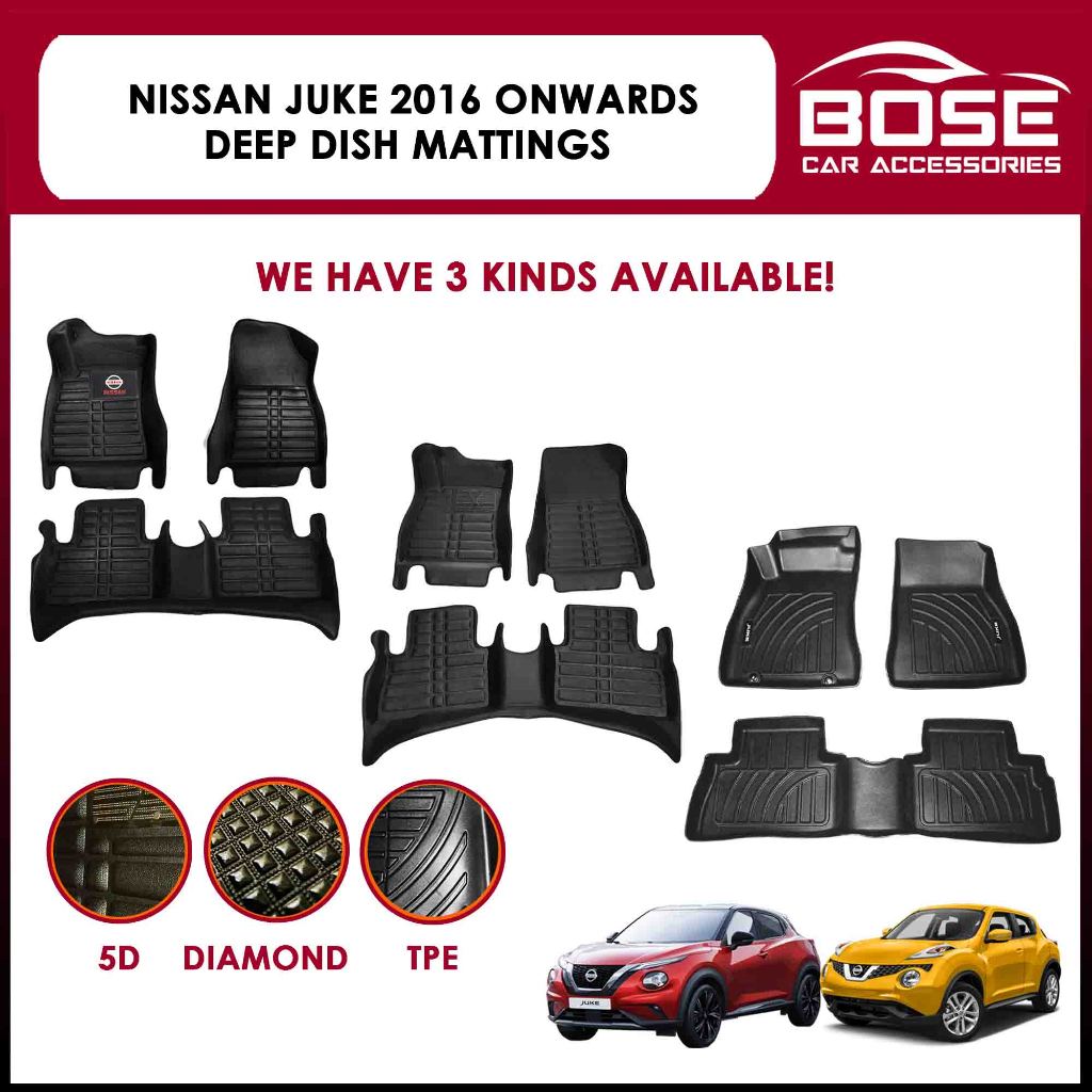 TPE / 5D / 5D Diamond Car Deep Dish Matting for Nissan Juke 2016 ...