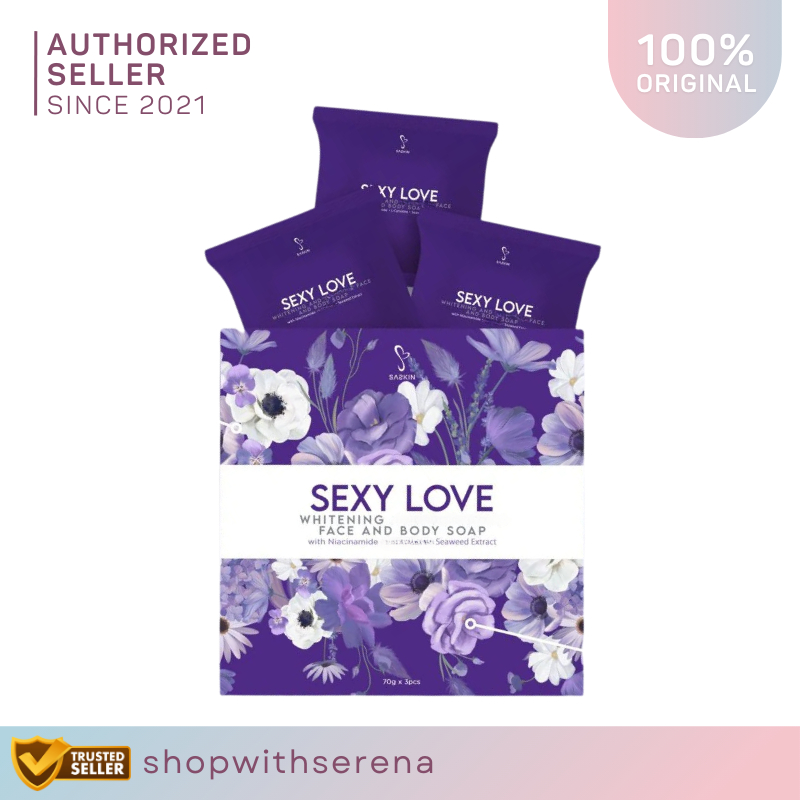 Saskin 3PCS Sexy Love Whitening Face and Body Soap 70g, Whitening, Anti Aging, Exfoliating Soap ...