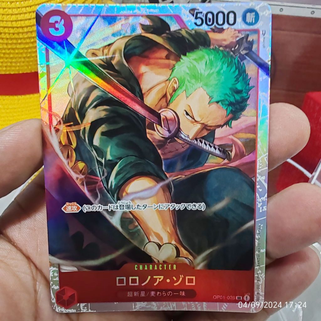 One Piece TCG OP01-025 SR Zoro | Shopee Philippines