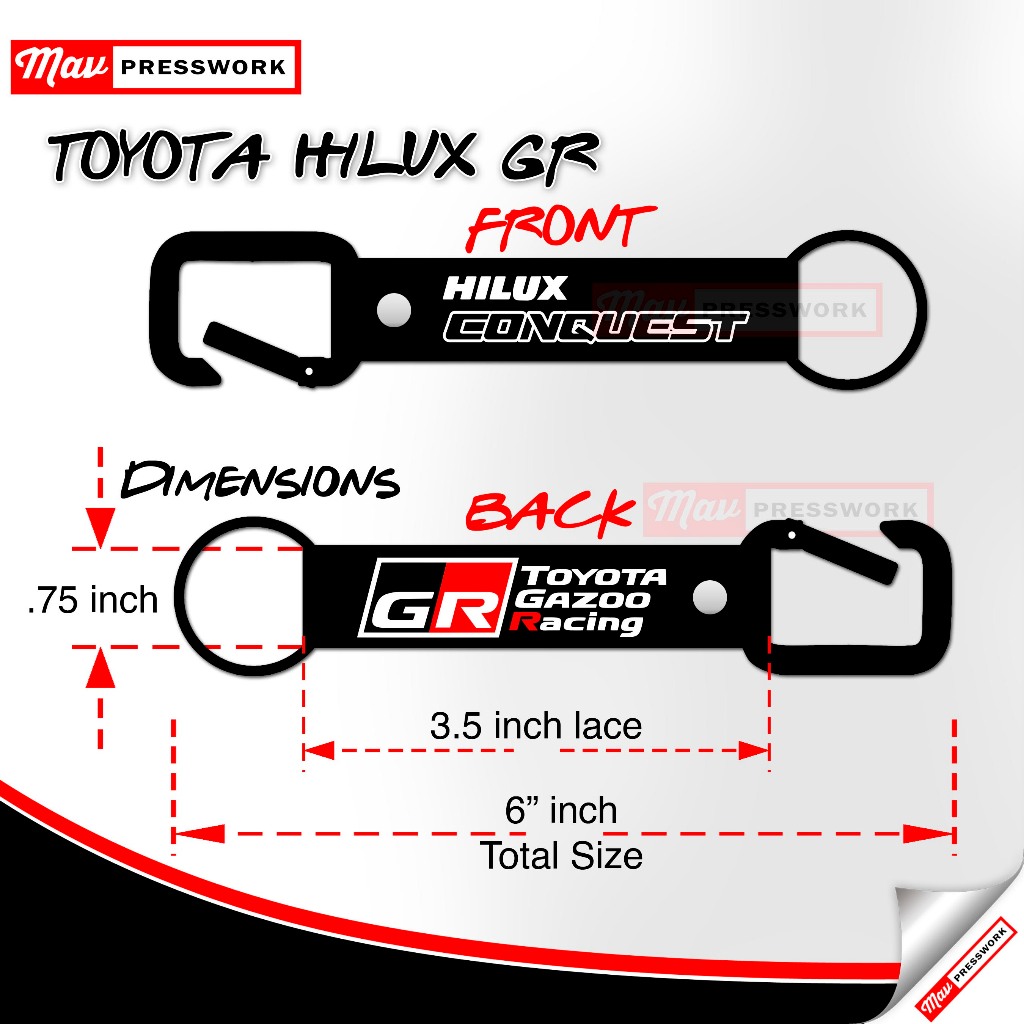 TOYOTA HILUX Keylace / Keychain / Keyholder / Lace | Shopee Philippines