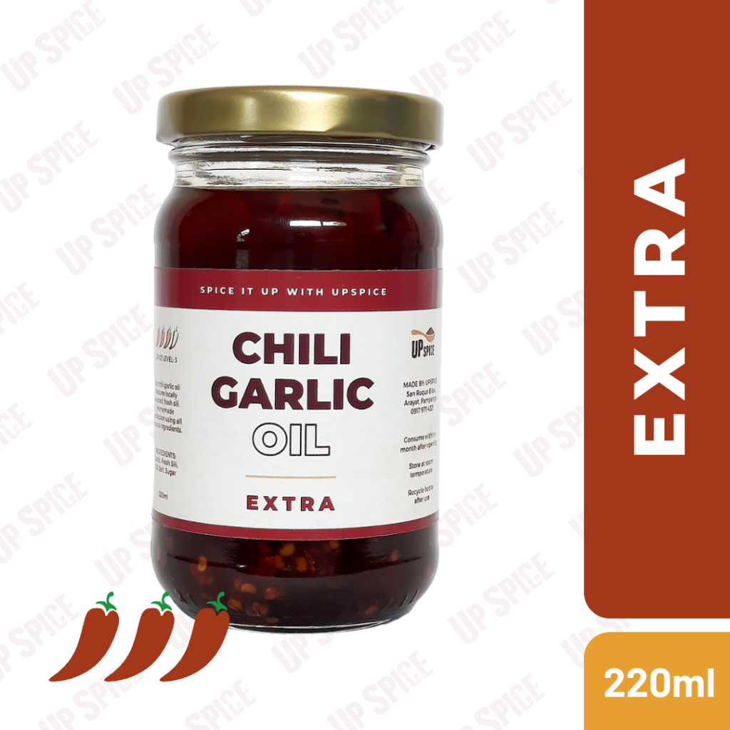 UPSPICE Chili Garlic Oil - EXTRA 220ml 8oz | Shopee Philippines