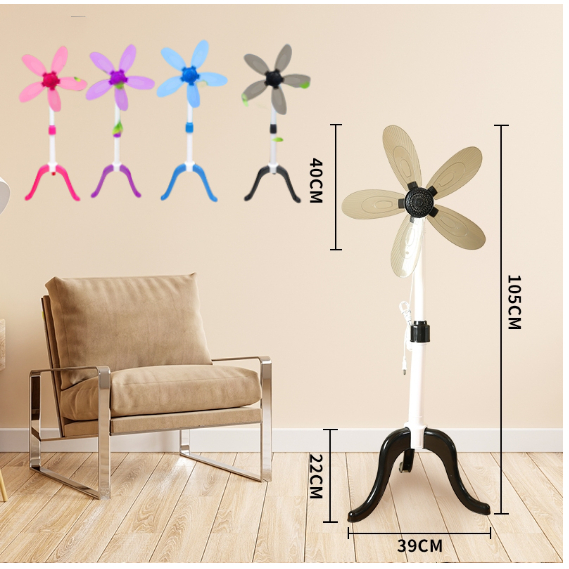 Super strong Stand fan 5 Blades Portable cute fan Adjustable household ...