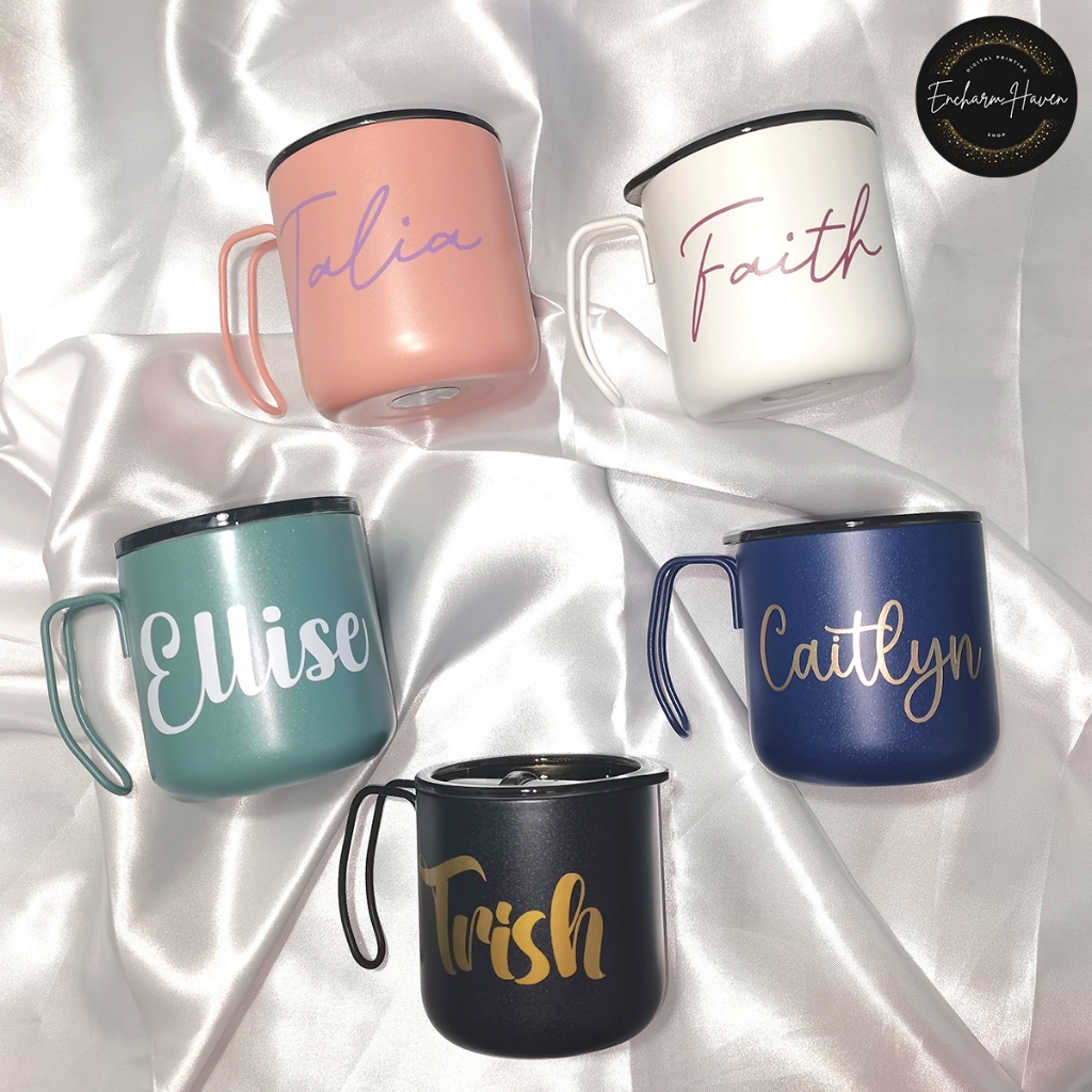 Aesthetic Stainless Steel Vacuum Insulated Coffee Mug with Handle ...