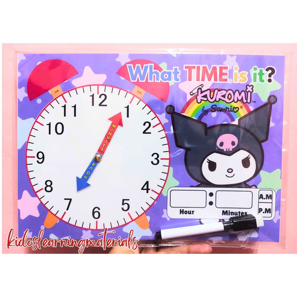 Clock Telling Time Educational Activity for Kids | Shopee Philippines