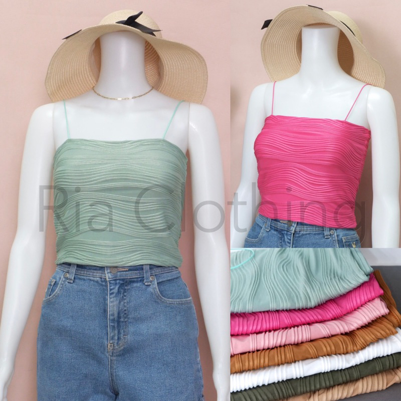 Zola Sexy Strappy tube Spaghetti Strap Inner Sando Tank top Crop top ...