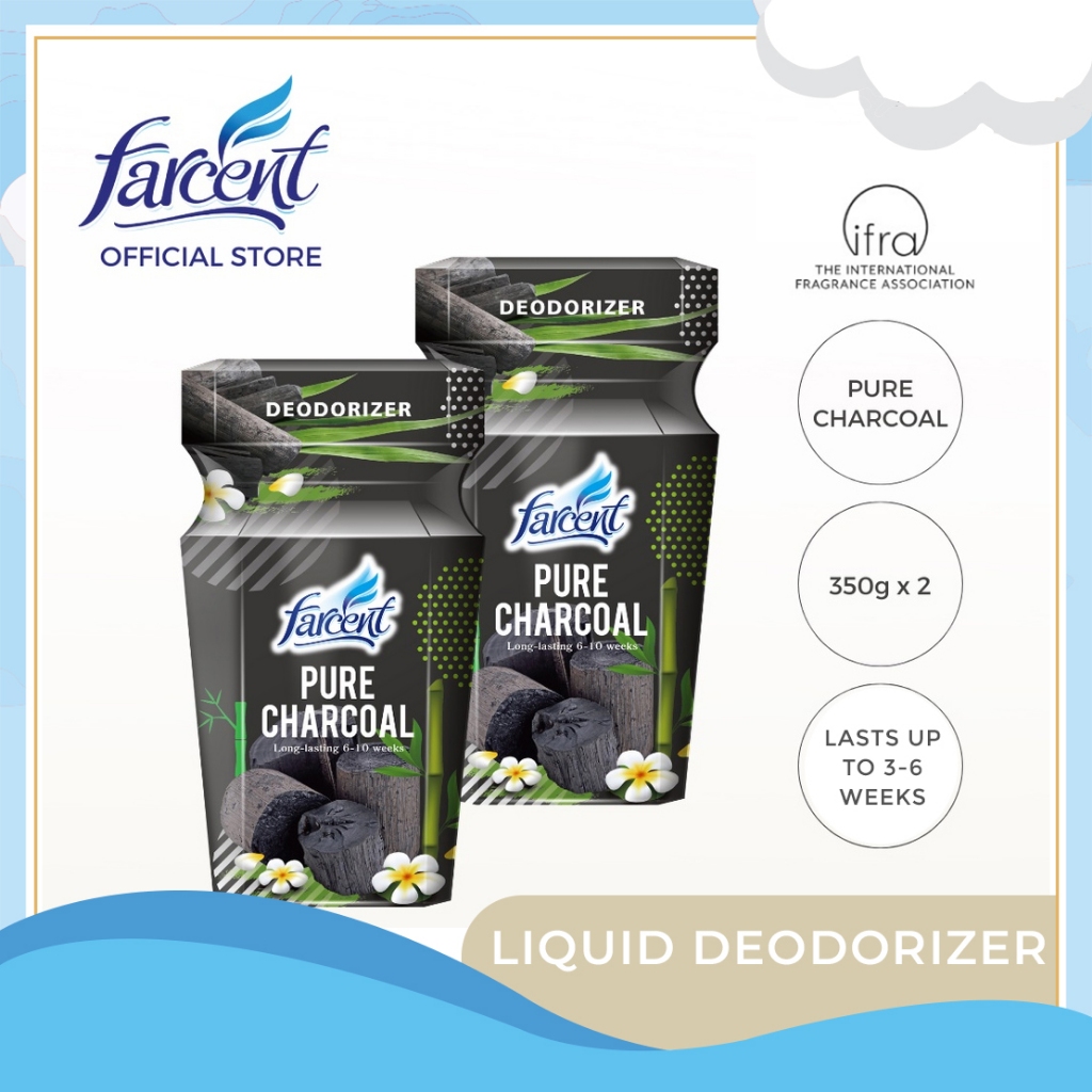 Farcent Liquid Deodorizer - Charcoal Set of 2 (350ml each) | Shopee ...