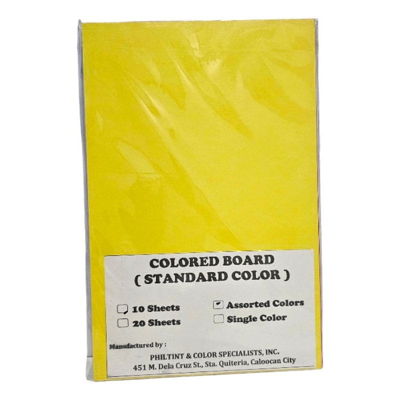 10 Sheets Colored Board Assorted Colors | Shopee Philippines