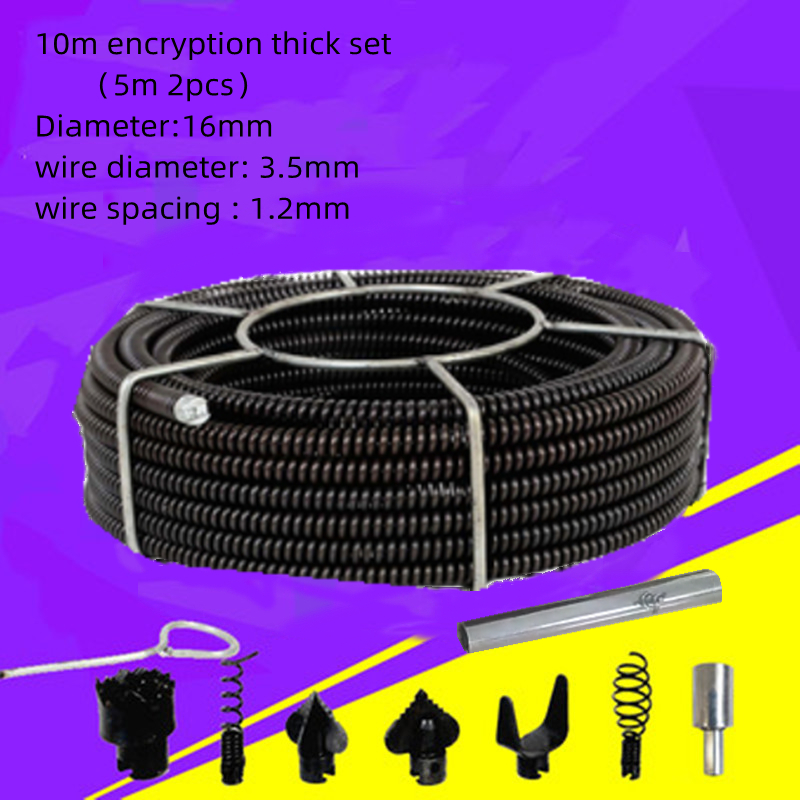 Sewer Dredging Spring Electric Drill Drain Cleaner Machine Extension ...