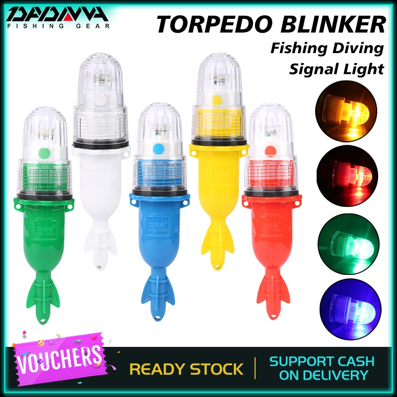 Strobe LED Marine Fishing Signal Light Automatic Light-operated Waterproof Twinkle Torpedo ...