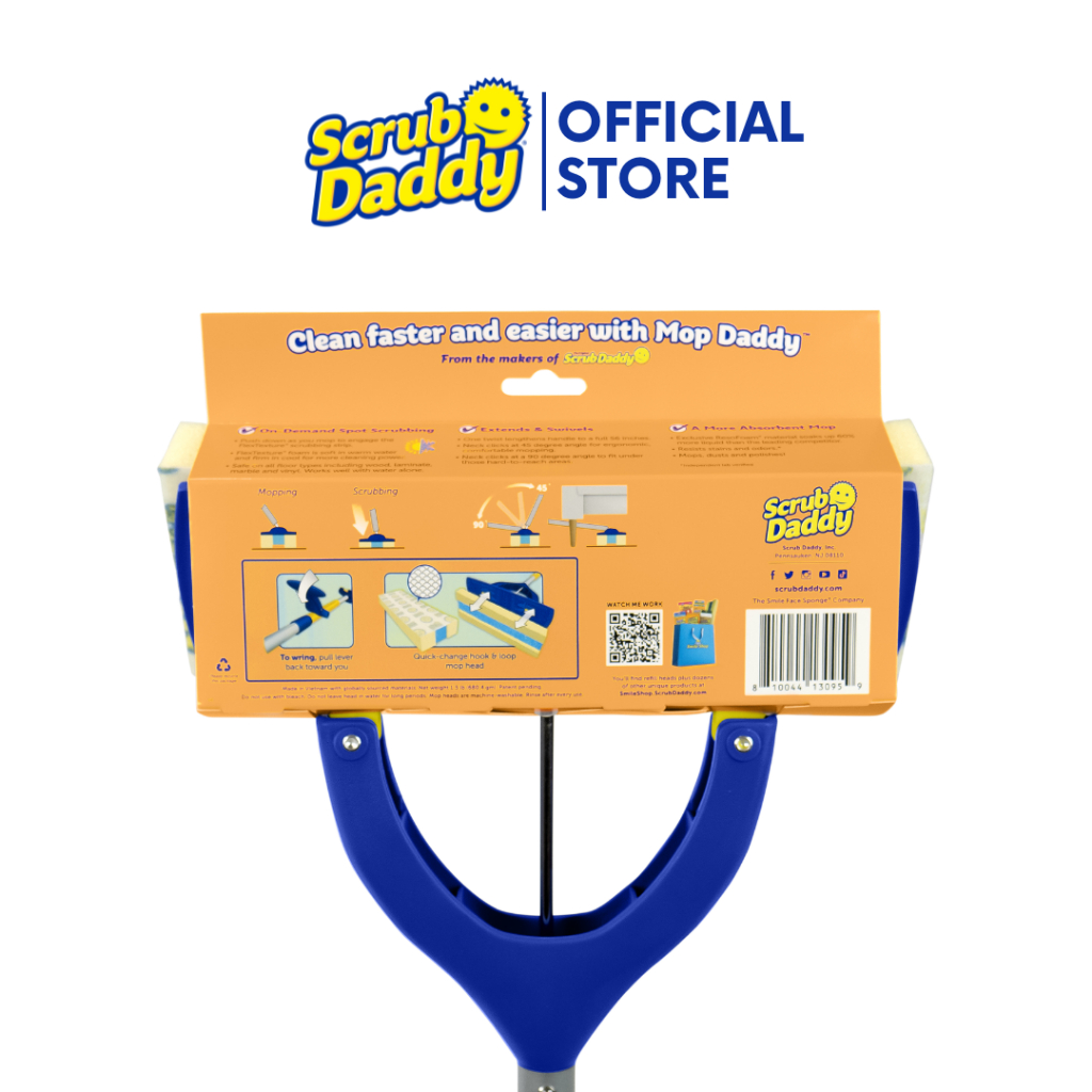Mop Daddy Butterfly Mop - Scrub Daddy Scratch-Free Scrubber & Mop All ...