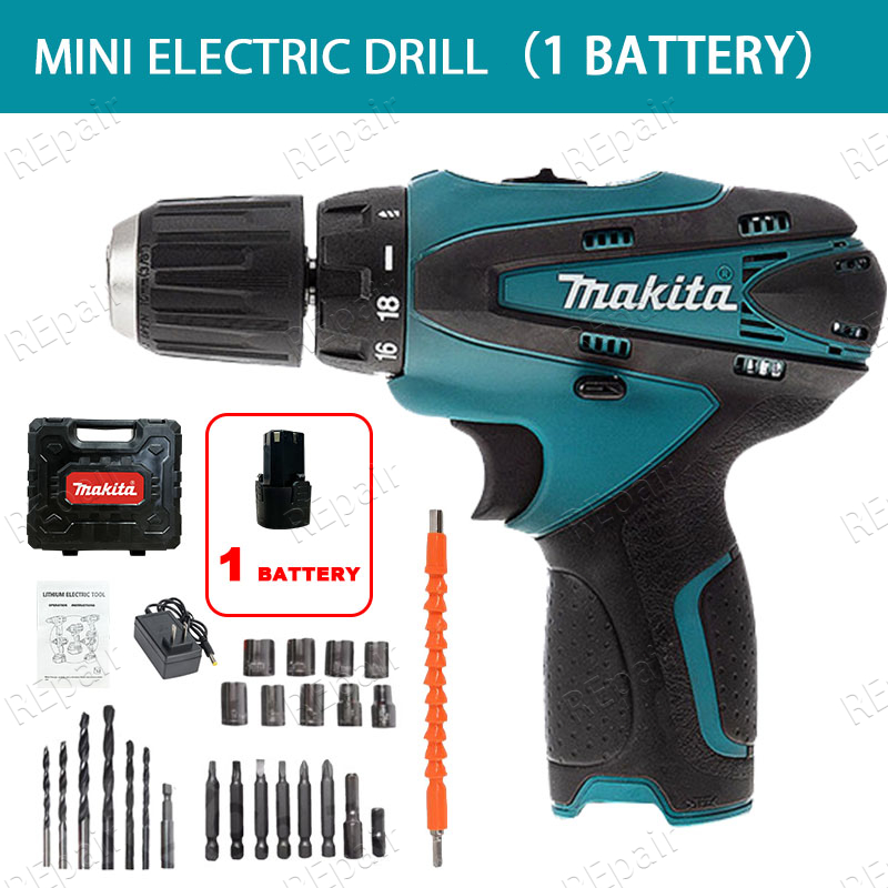 149V Cordless Electric Drill 2 Battery Screwdriver Cordless drill duty ...