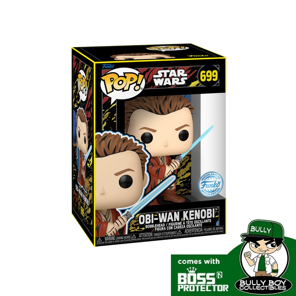 Funko POP! Star Wars: The Phantom Menace 25th- Obi-Wan Kenobi (Retro ...