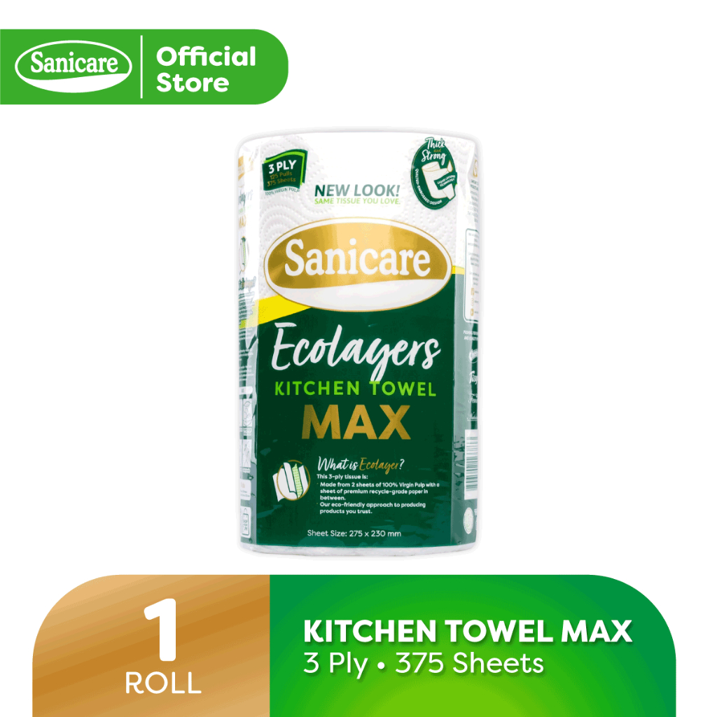 Sanicare Ecolayers Kitchen Towel Max (Solo Roll) | Shopee Philippines