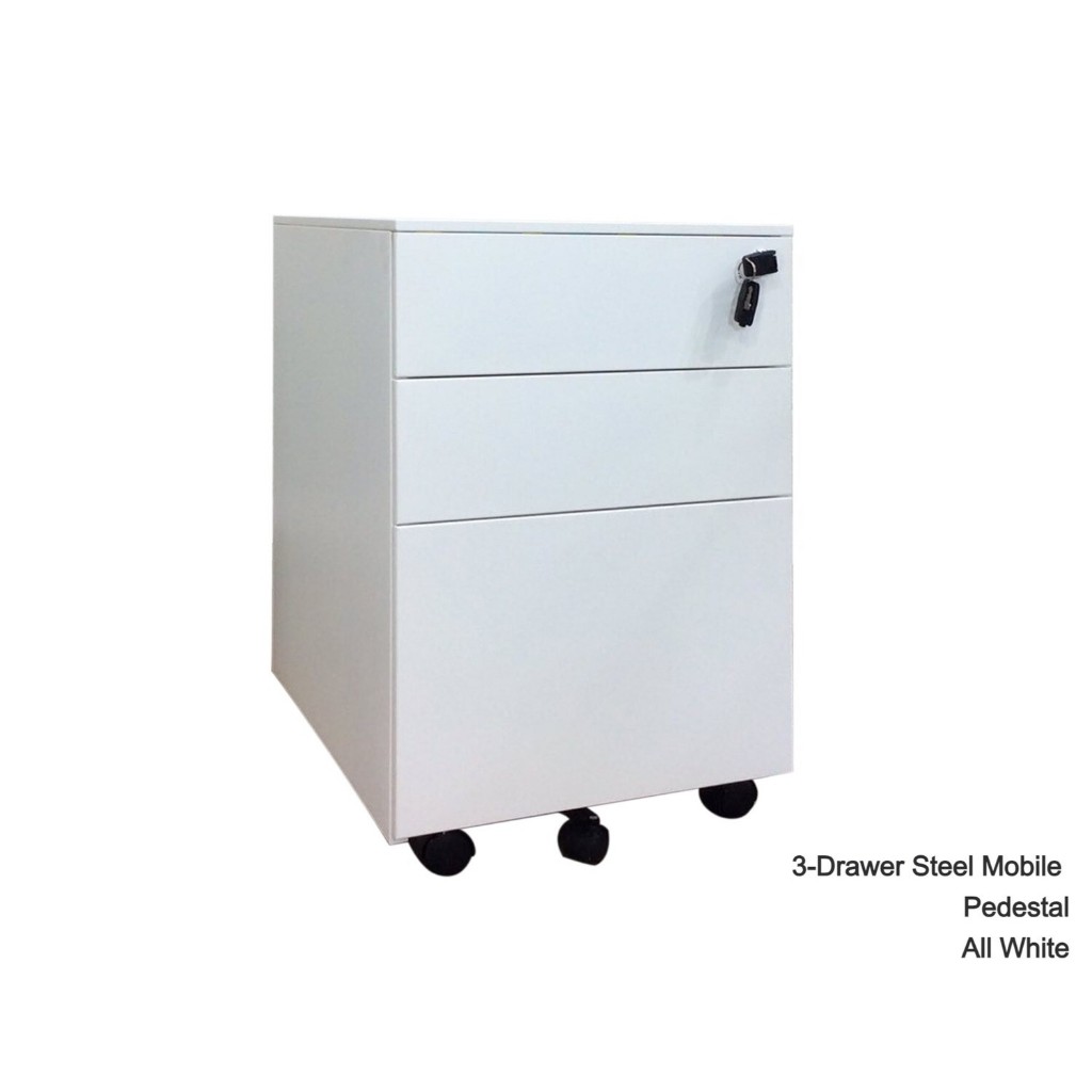3-Drawer Steel Mobile Pedestal Cabinet | Shopee Philippines