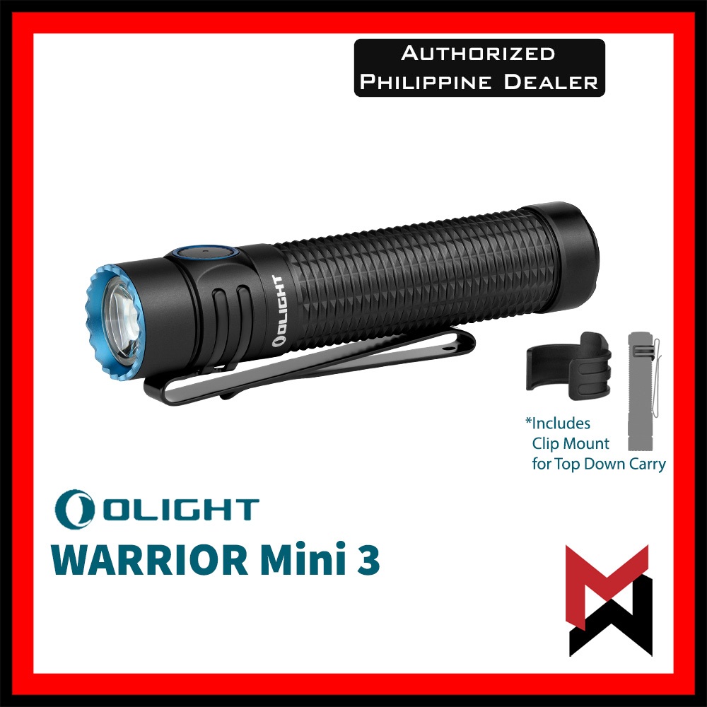 Olight Warrior Mini 3 - Black - 1750 Lumens LED Flashlight | Shopee ...