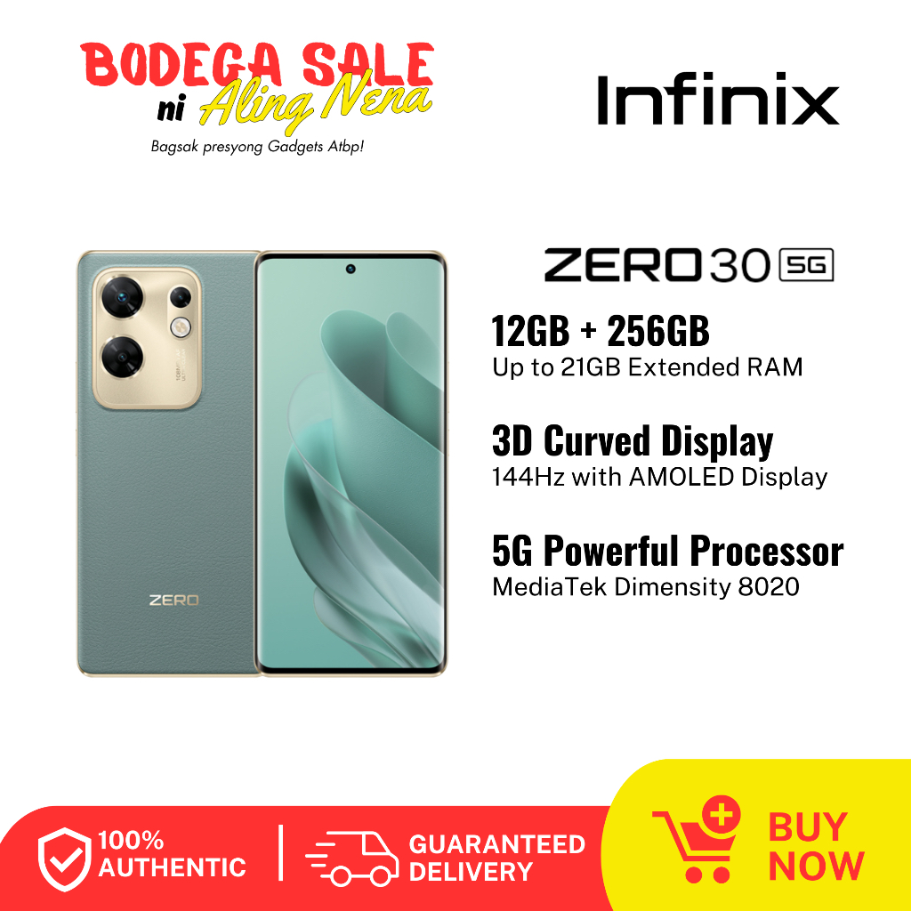 Infinix Zero 30 5G (12+256GB) | Dimensity 8020 5G Processor | 4K + 60 FPS | 144Hz AMOLED Display ...