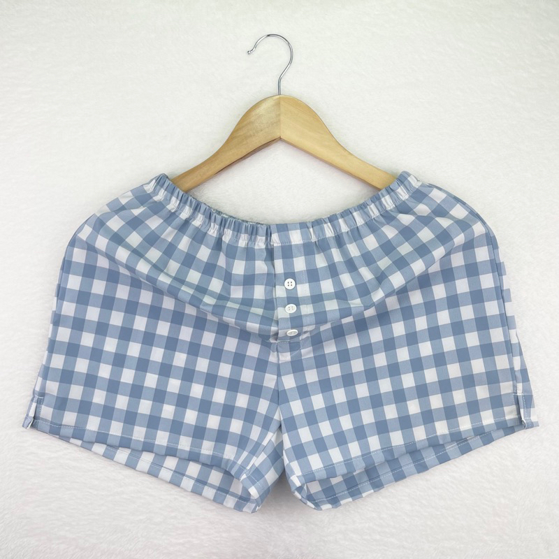 Checkered / Plaid / Mixed Prints Vented-Hem Boxer Shorts | Sleepwear ...