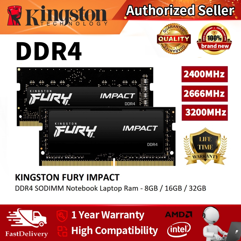 【24h ship】Kingston Hyperx Impact Laptop DDR4 RAM 4GB 8GB 16GB 2400Mhz 2666Mhz 3200Mhz SOIDMM ...