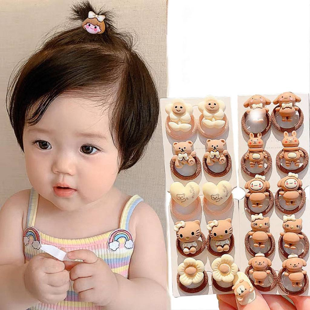 10pcs Set Cute Baby Mini Hair Tie Hair Pony tail great accessory ...