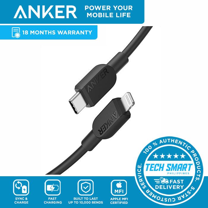 Anker 310 USB C to Lightning Cable (3ft/6ft), MFi Certified, Fast ...