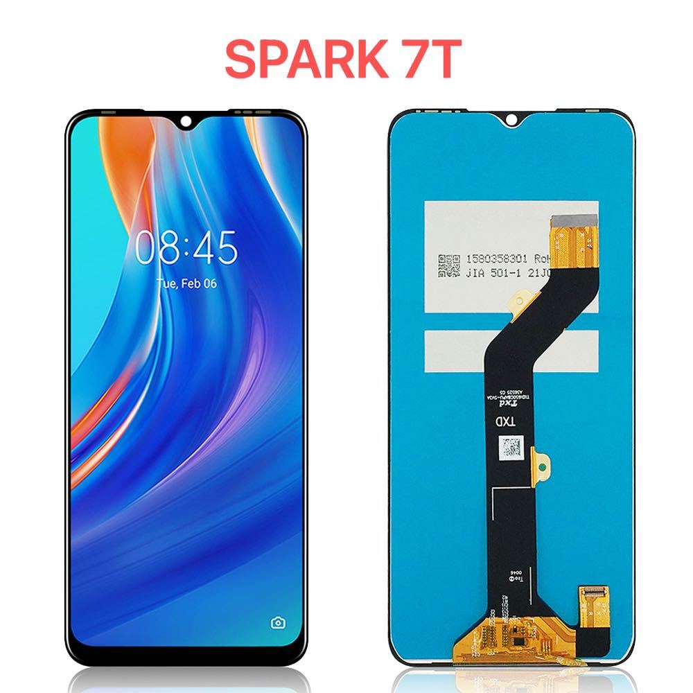 LCD For Tecno Spark 7T KF6P LCD Display Touch Screen Digitizer Assembly Replacement | Shopee ...