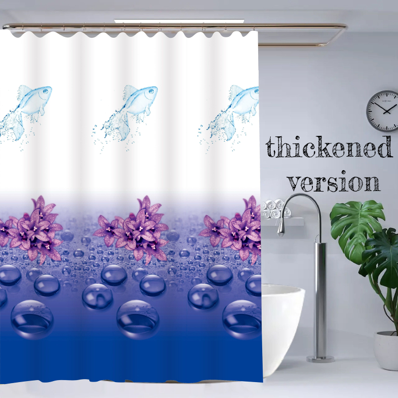 Makapal Shower Curtain With Hook 180x180cm Shower Curtain Makapal