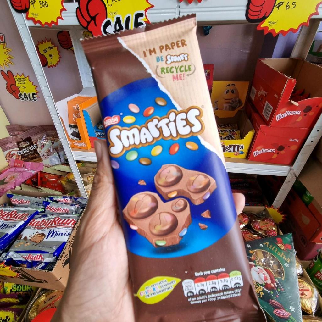 Smarties Chocolate Bar 90grams | Shopee Philippines