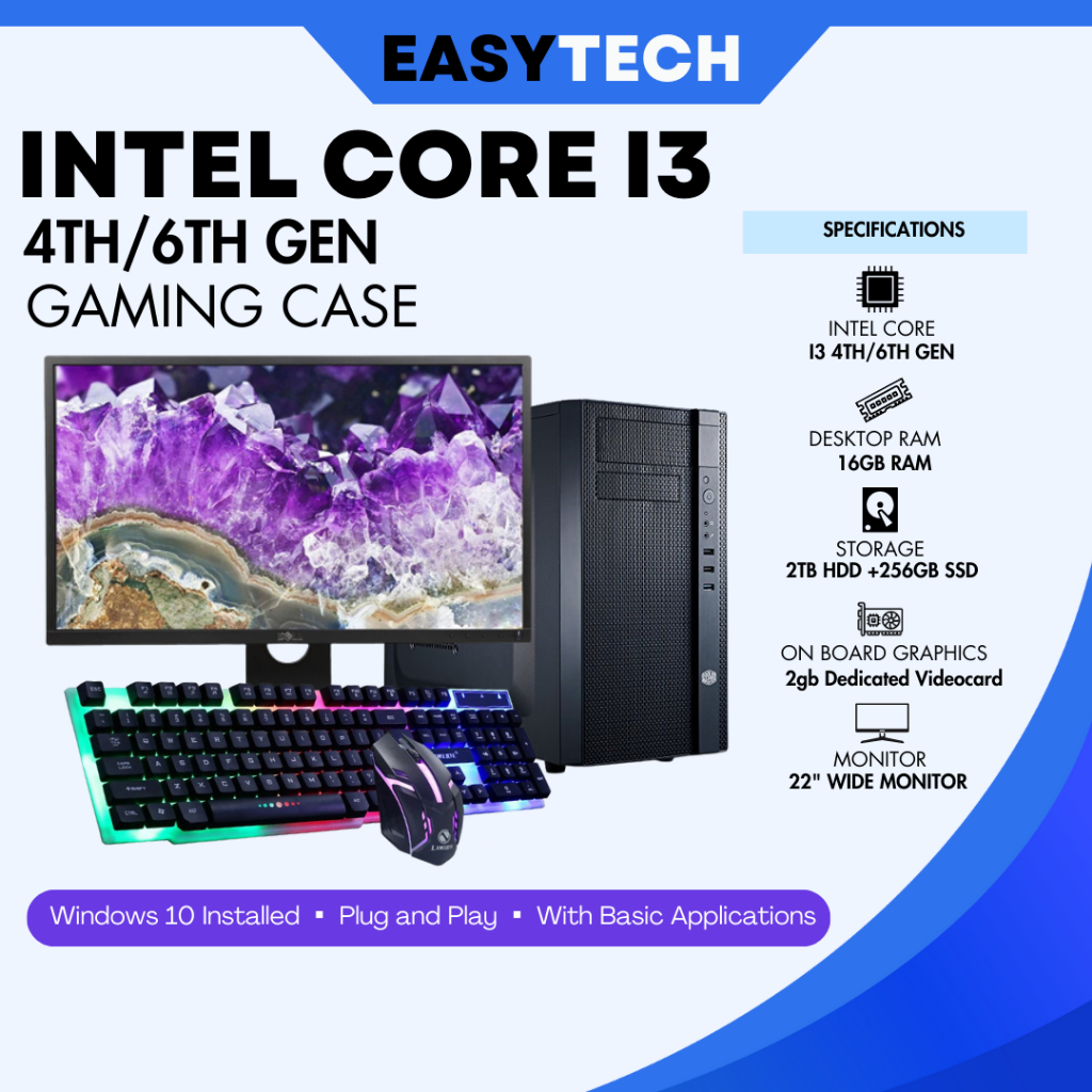 EASYTECH | Package L - Intel Core i3 - 6th/7th Gen 8GB DDR4 RAM/ 2TBHDD ...