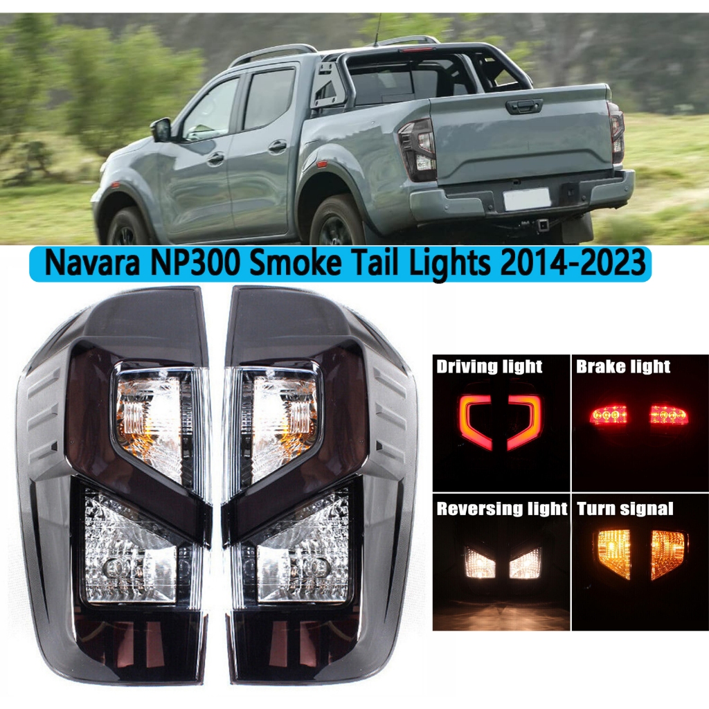 NP300 Tail Light Black Rear Light Somken Color Rear Lamp Assembly for ...