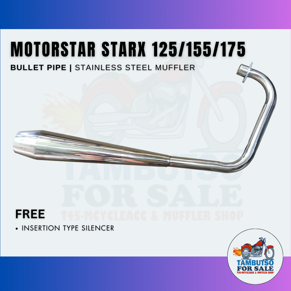 Motorstar Star X 125/155/175 Motorcycle Exhaust Muffler Bullet type ...