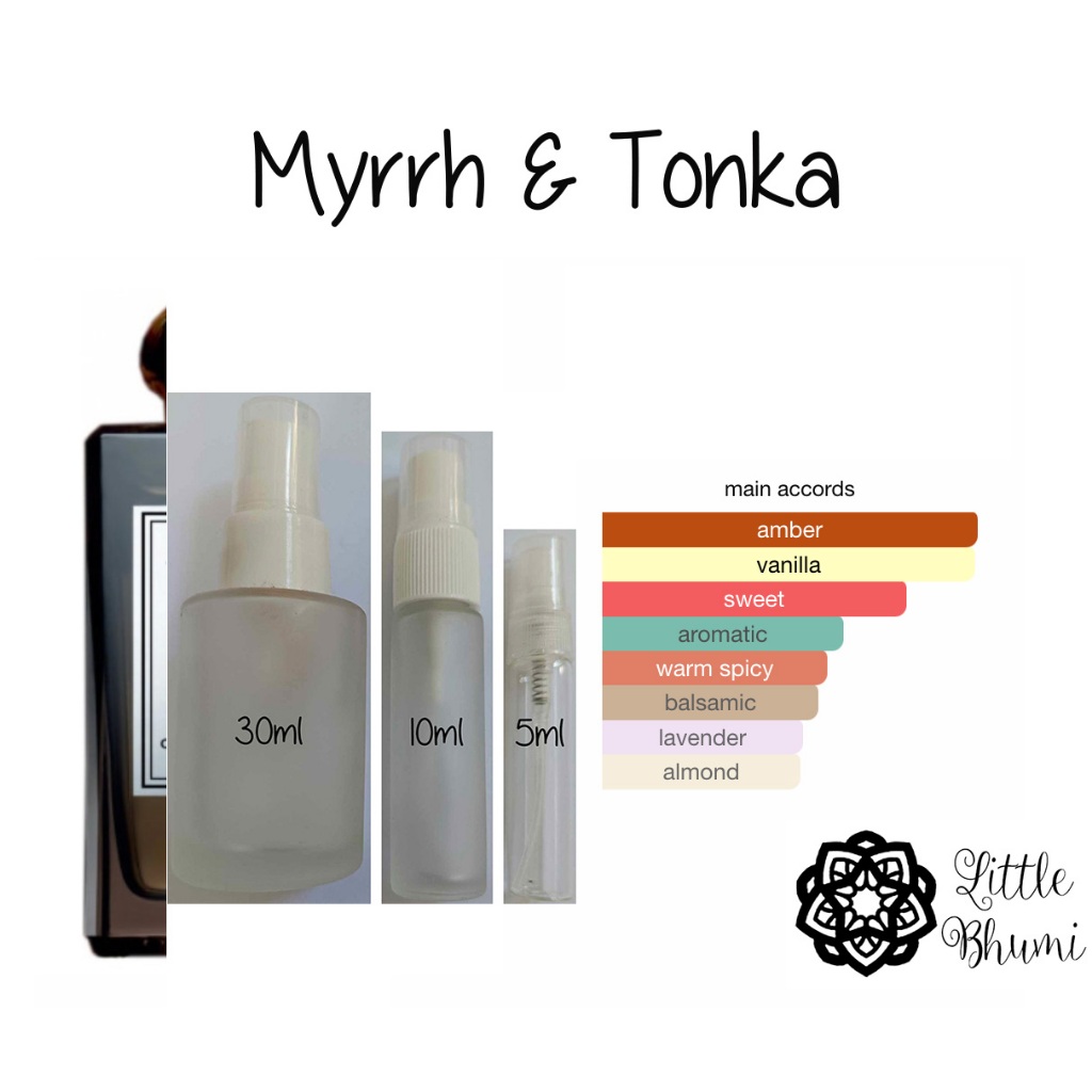 Myrrh & and Tonka JM intense perfume cologne decants vial 5ml 10ml ...