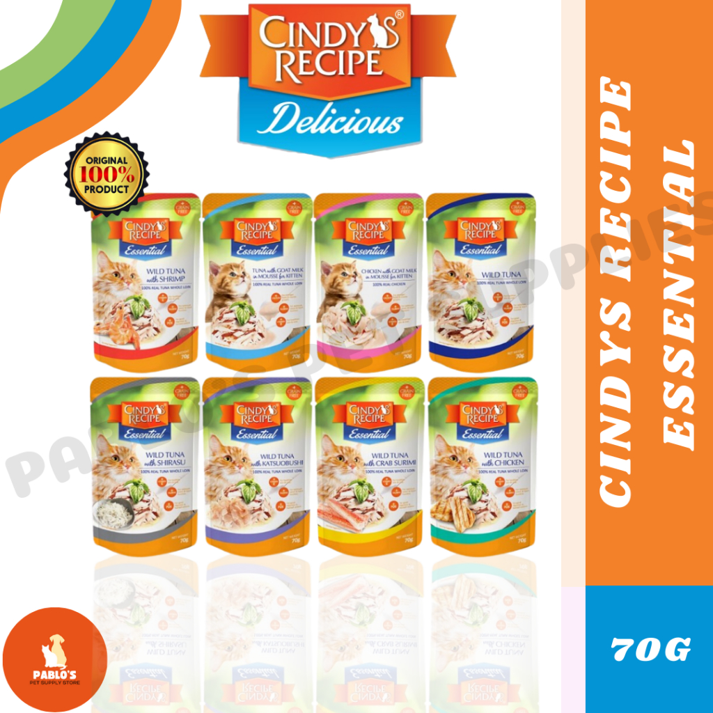 Cindys recipe essential cindy’s essential wet cat food 70g pouch ...