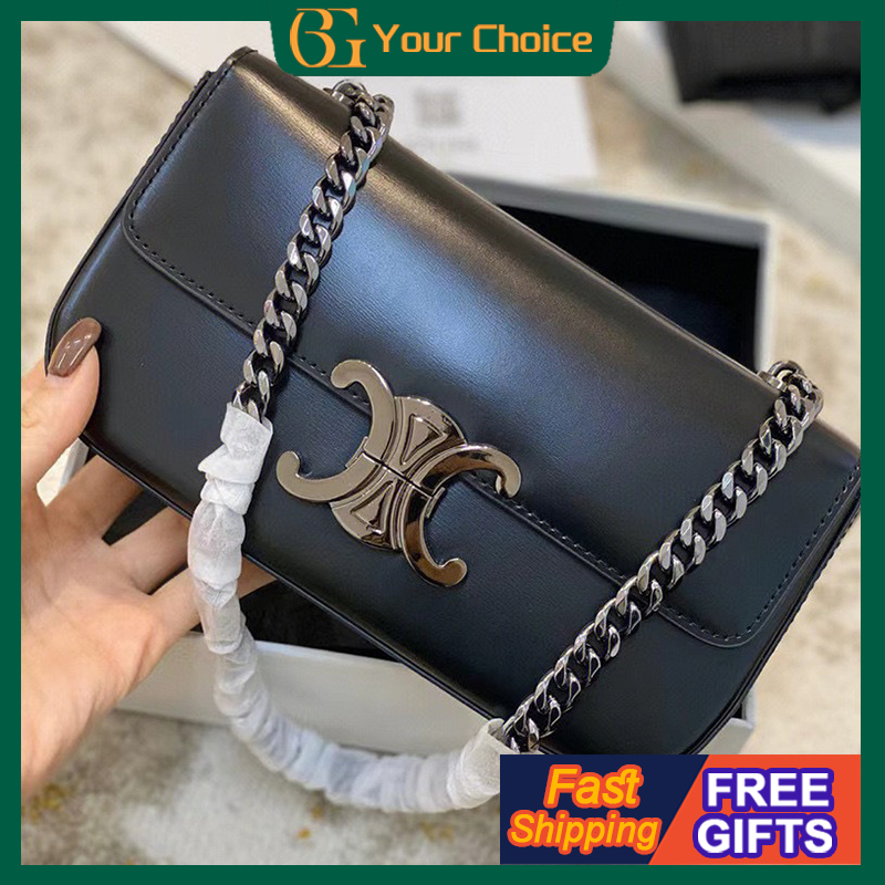 BG4 Quality Leather Chain Crossbody Bag Shoulder Bags For Women Ladies ...