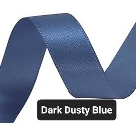 DARK DUSTY BLUE Satin Ribbons Double Edge | Shopee Philippines
