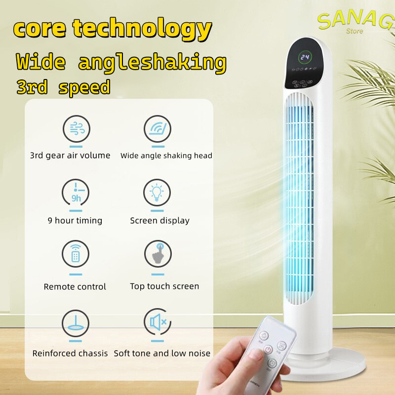 Electric Tower Fan With Remote Control Touch Screen Fan 3 speeds wind ...