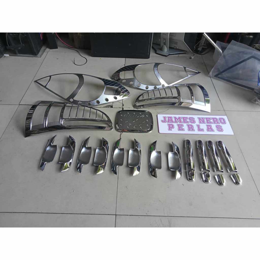 Chrome Combo Garnish Cover Set for Toyota Innova 2005 to 2008 | Shopee ...